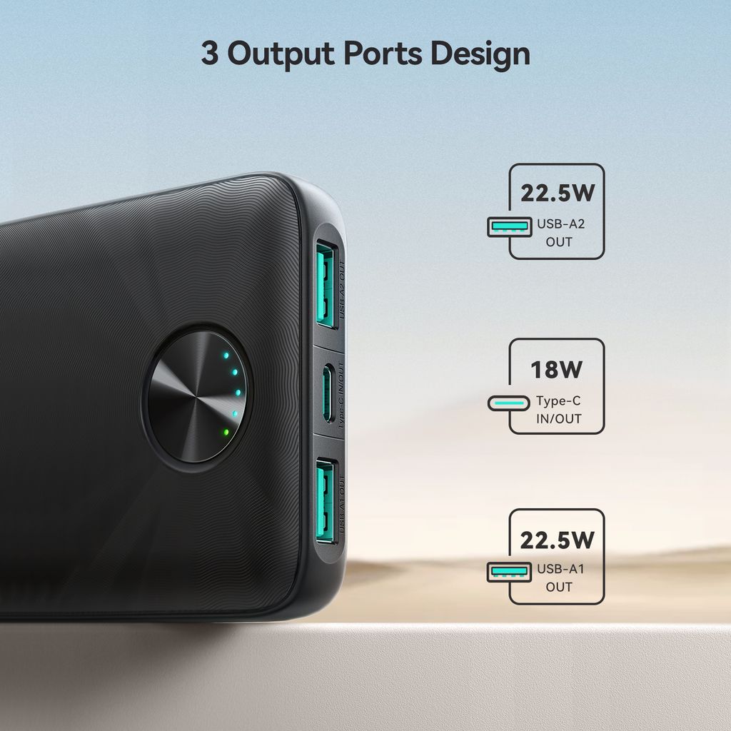 NEXTBATT Powerbank 10000mAh 22.5W LED - Teknikdelar.se